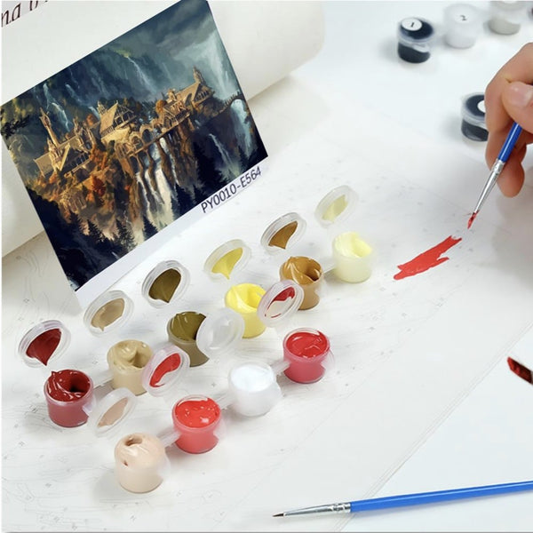 Rivendell Lord of the Rings Elf Kingdom - World Paint by Numbers™ Kits