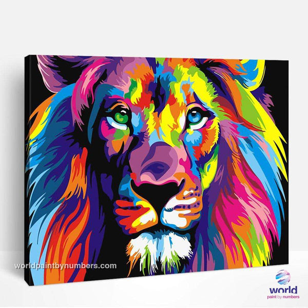 Colorful Lion Paintings